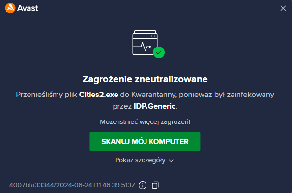 Cities2.exe infected by IDP.GEneric / Avast | Paradox Interactive Forums